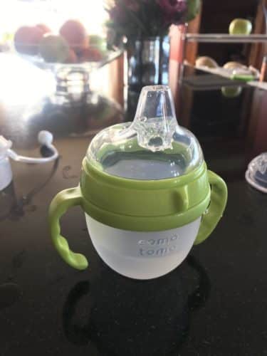 Comotomo sippy cup convert bottle to sippy cup and top.