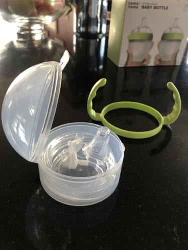 Comotomo sippy cup convert bottle to sippy cup and top.